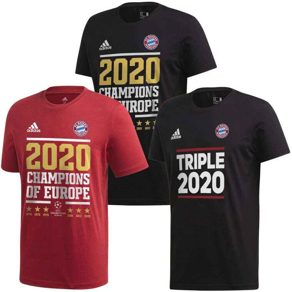 adidas Bayern München Champions League Sieger Triple 2020 T-Shirt für ...