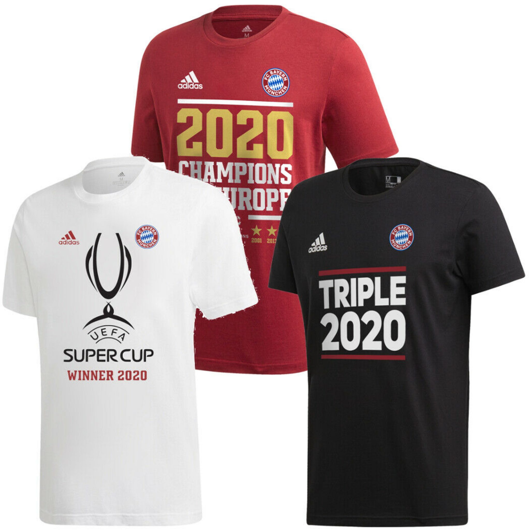 adidas Bayern München Super Cup Champions League Sieger Triple 2020 T ...