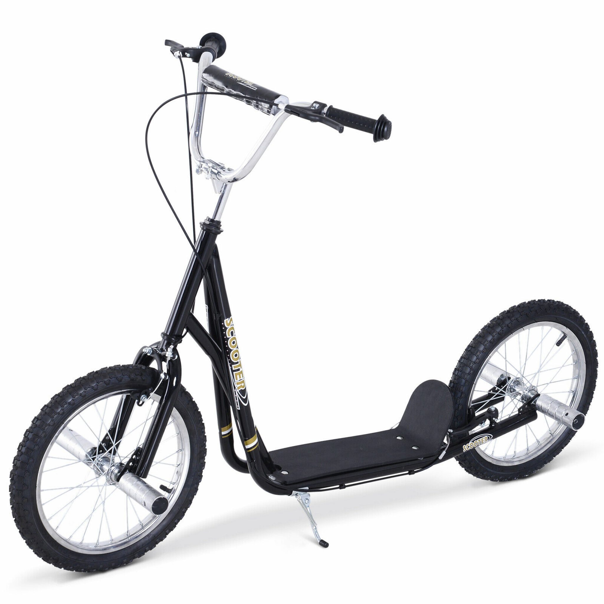 Tretroller Scooter 16 Zoll Kinder Cityroller Kinder schwarz Metall für ...
